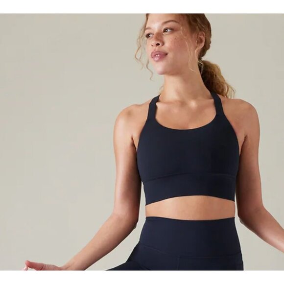 Athleta | Intimates & Sleepwear | Athleta S Warrior Longline Bra Navy ...